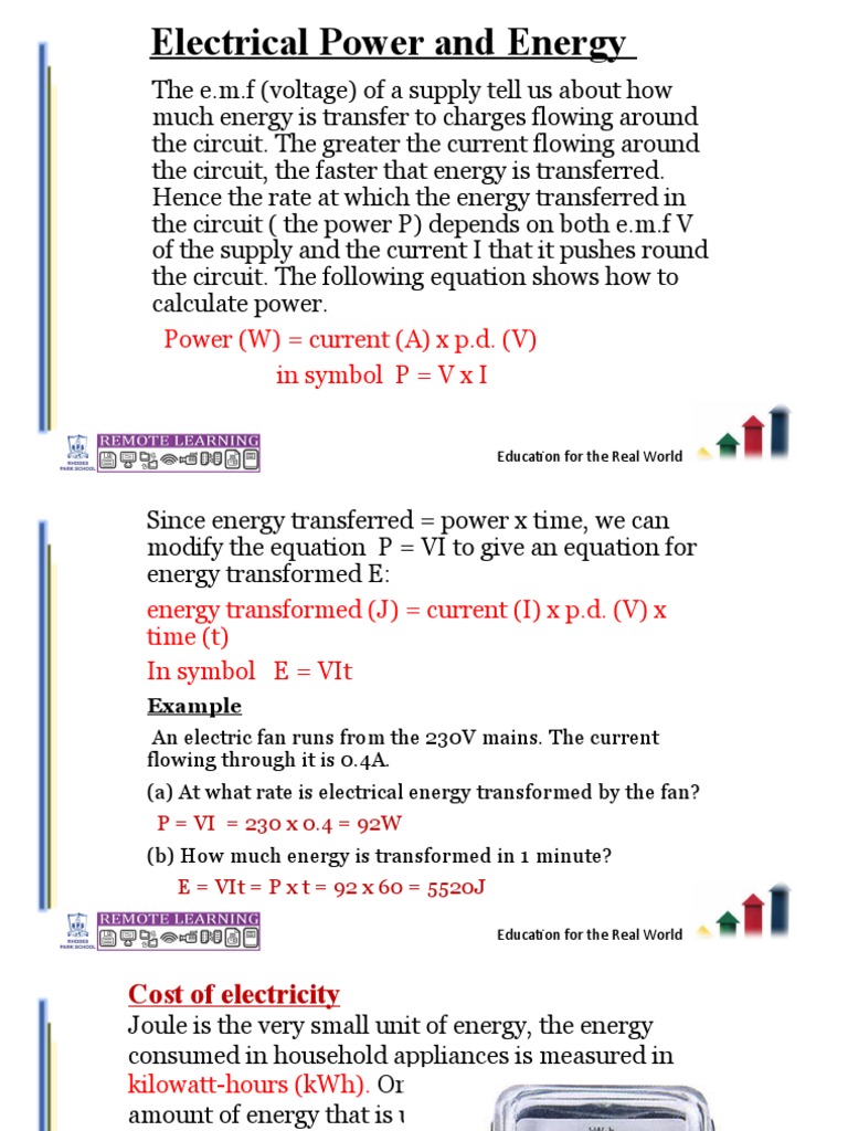 Electrical Energy | PDF | Electrical Engineering | Electricity