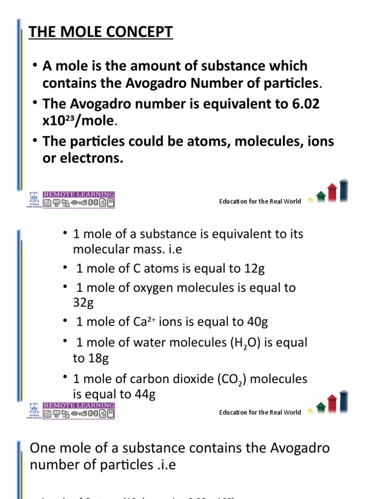 Mole Concept | PDF | Mole (Unit) | Sodium Carbonate