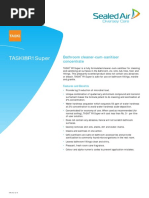 Taski Chemicals Chart. | PDF | Bathroom | Hygiene