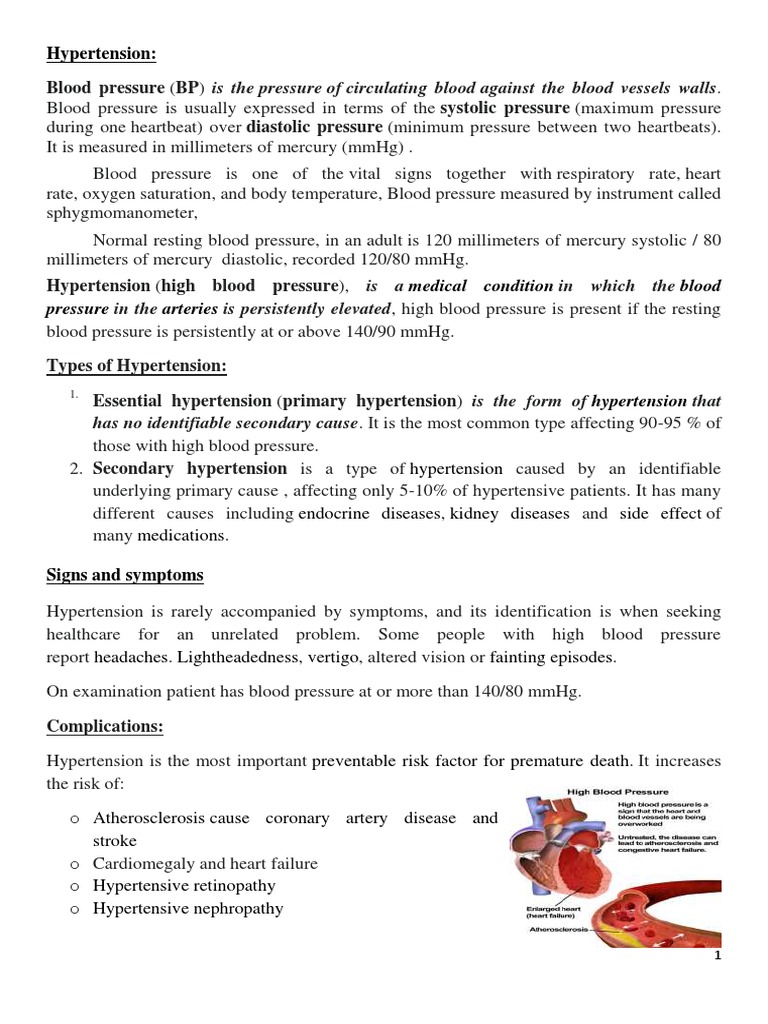 Hypertension | PDF | Hypertension | Blood Pressure