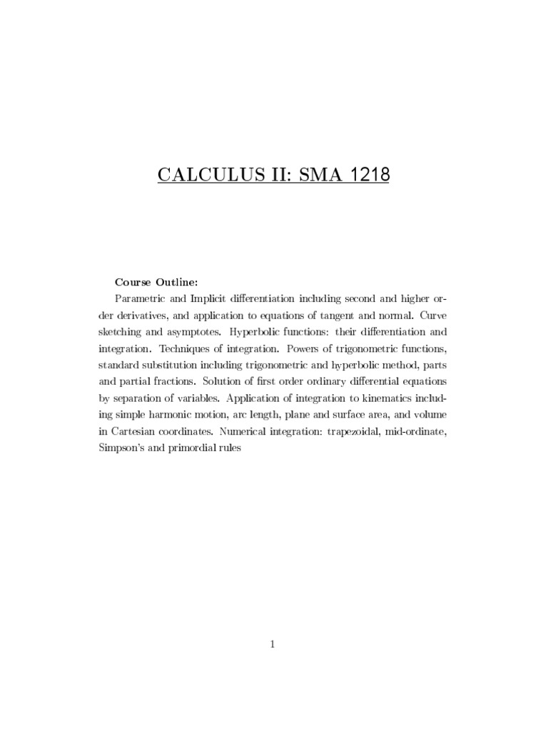 Calculus 2 Notes | PDF | Integral | Mathematical Objects