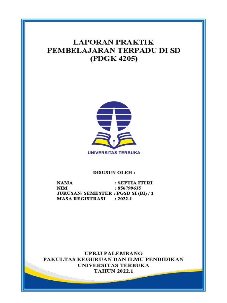 Laporan Praktik Pembelajaran Terpadu Di SD | PDF