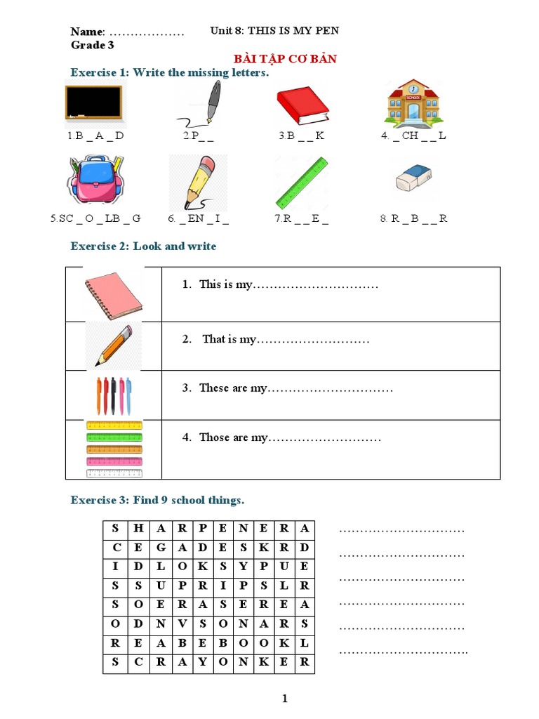 Grade 3. Unit 8 | PDF | Linguistics | Linguistic Morphology