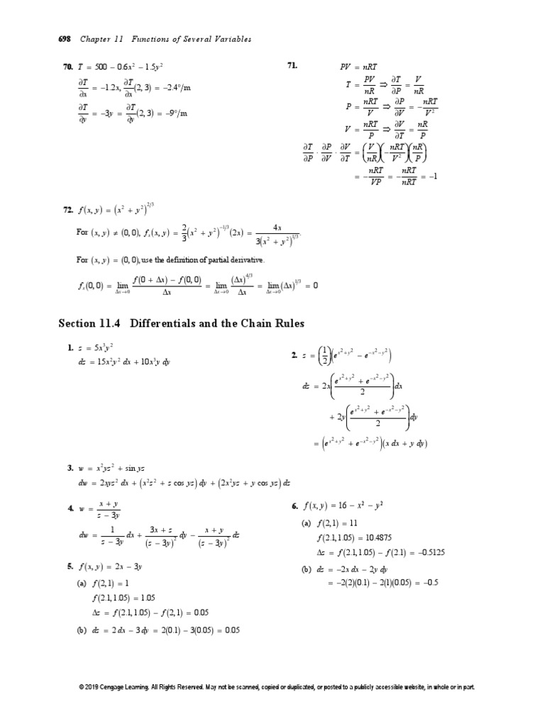 Sol 11-4 - 11-5 | PDF | Derivative | Teaching Mathematics