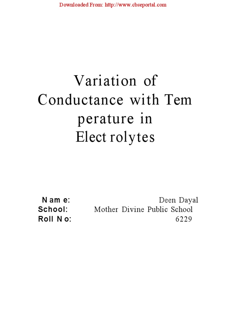Conductance Variation with Temperature | PDF | Electrical Resistance ...