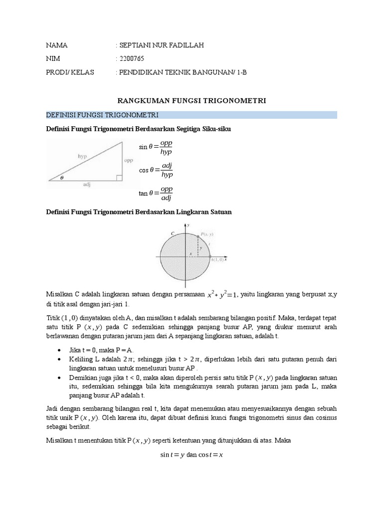 Fungsi Trigono | PDF