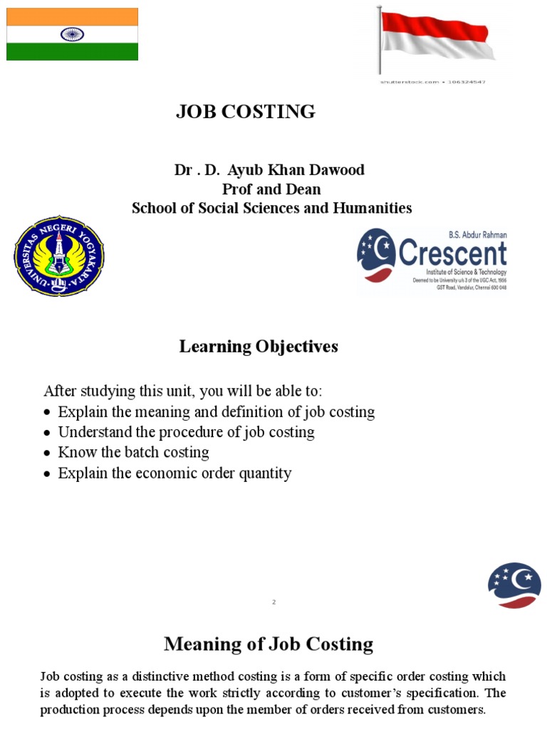 Job Costing: Characteristics and Features | PDF | Career & Growth