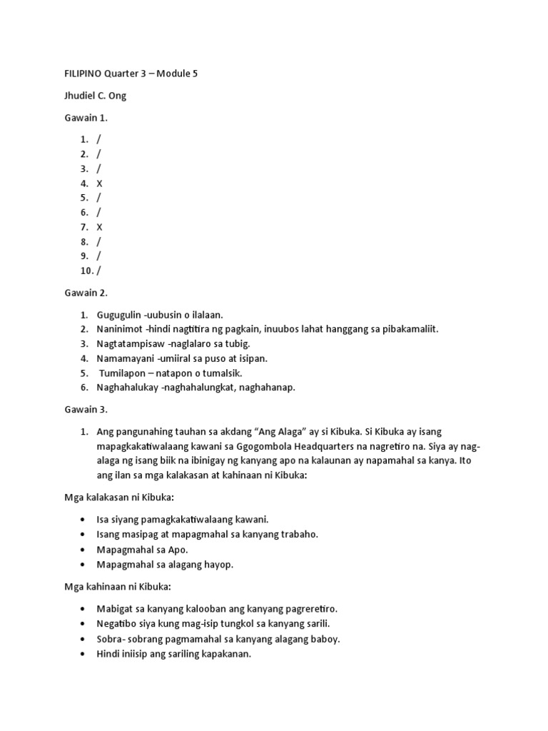 Filipino Q3-M5 | PDF