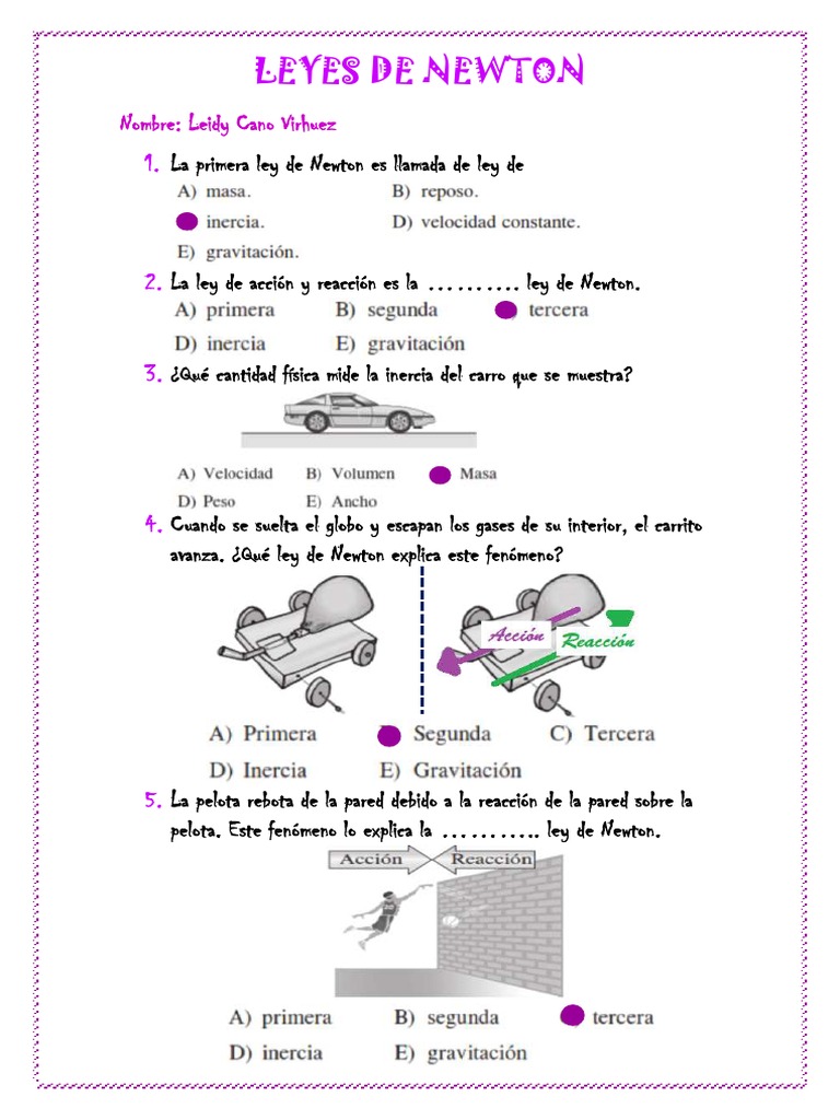Ejercicios sobre leyes de Newton | PDF | Ciencia y matemáticas