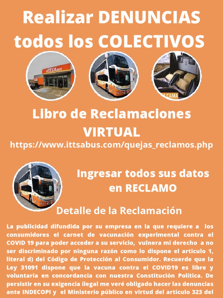 ITTSA Libro de Reclamaciones VIRTUAL | PDF