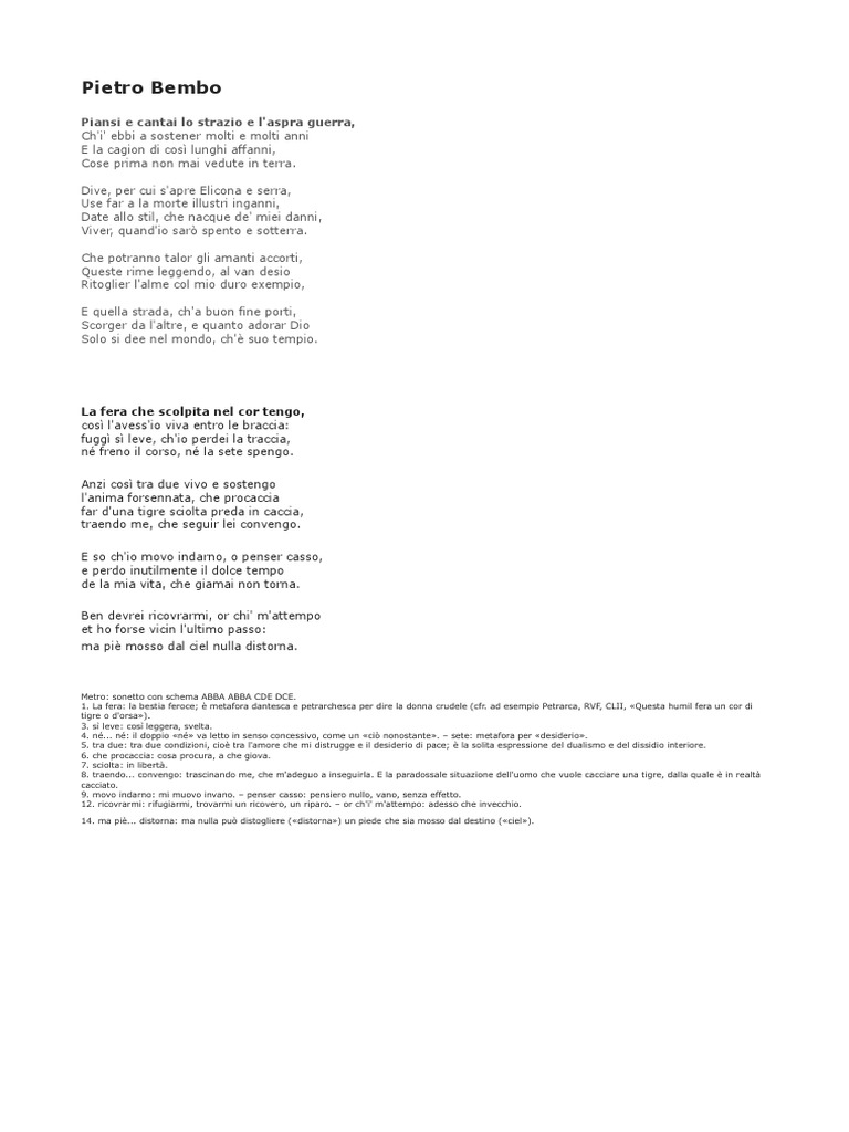 Bembo, Sonetti | PDF