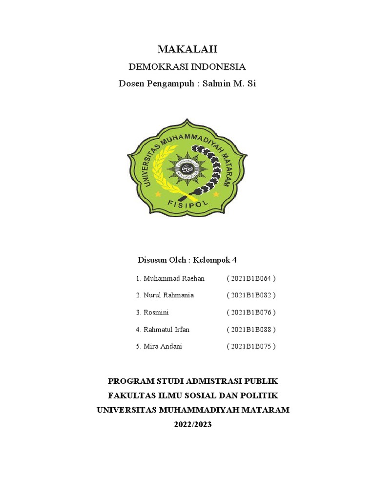 Makalah Sistem Politik Indonesia Pdf 