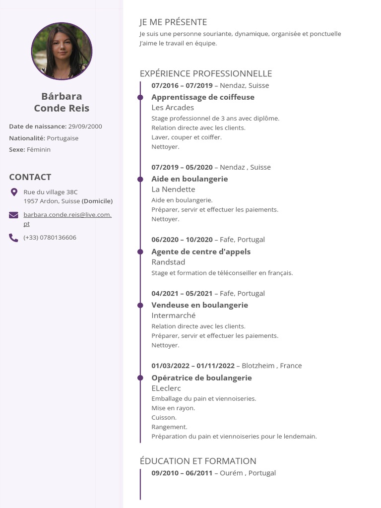 CV de Bárbara Conde Reis | PDF