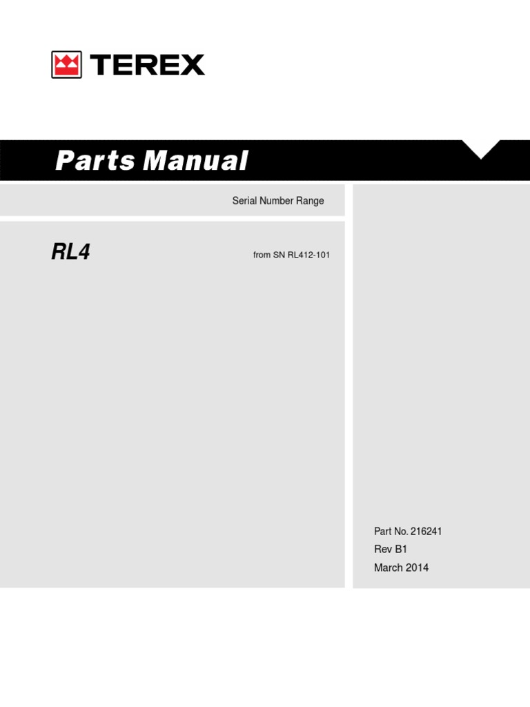 Manual de Partes RL4 | PDF | Screw | Axle