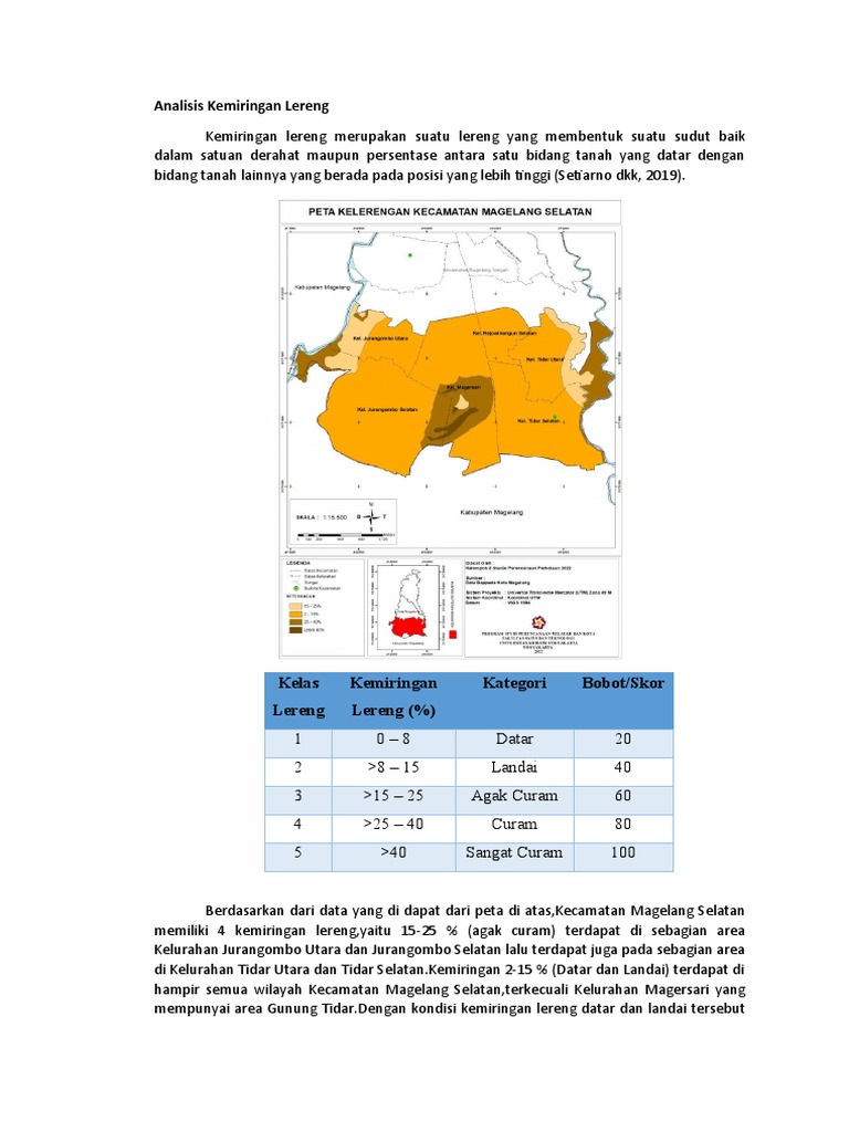 Analisis Kemiringan Lereng | PDF