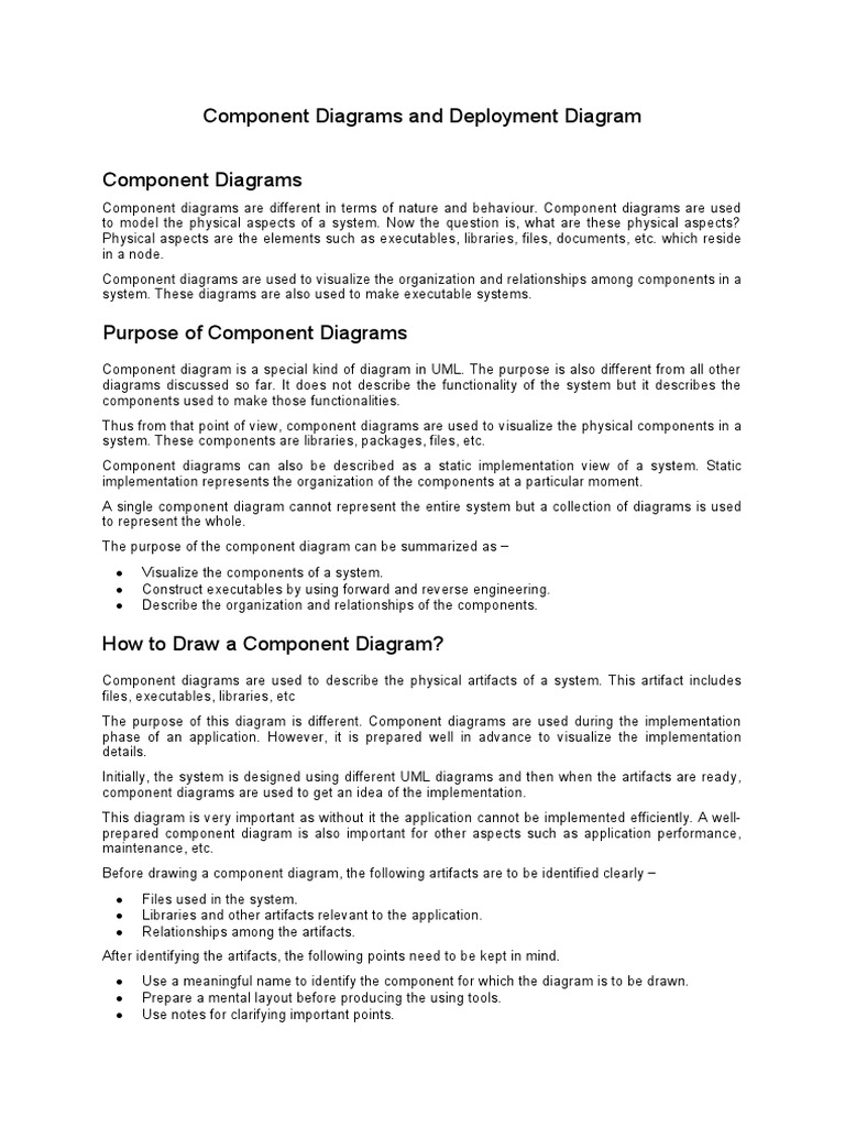 Component Diagrams AND DEPLOYMENT DIGARAM | PDF | Unified Modeling ...