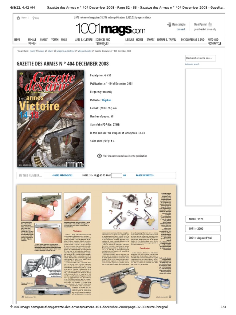 Gazette Des Armes | PDF | Revolver | Trigger (Firearms)