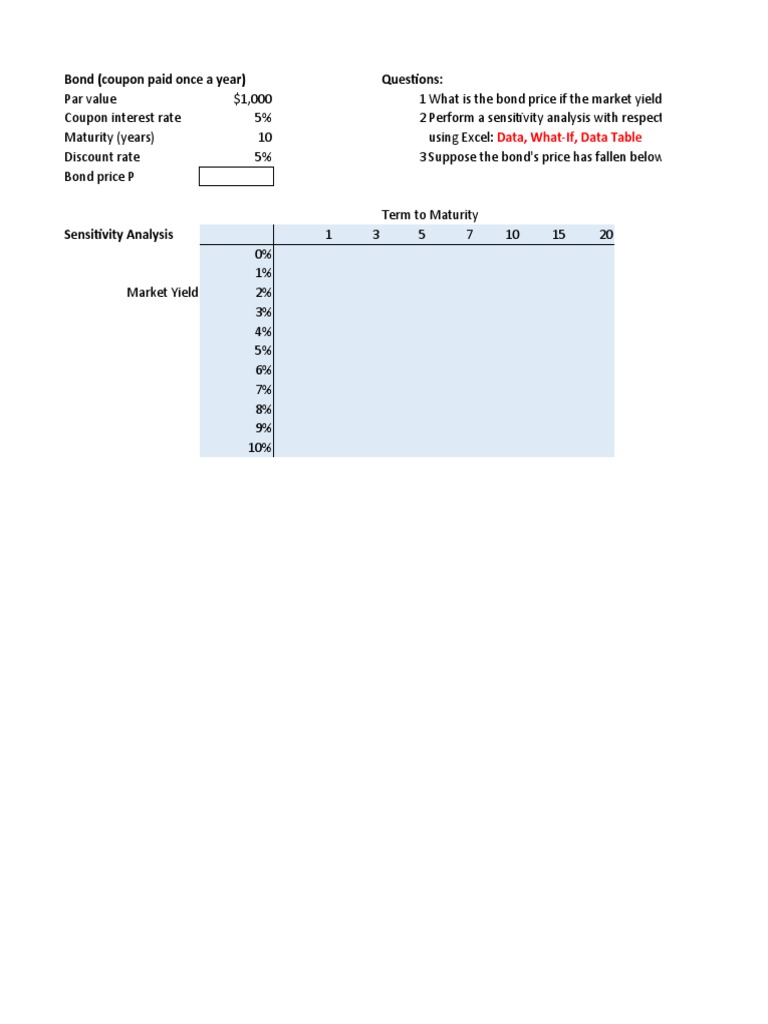 Bond Price Sensitivity Analysis | PDF | Yield (Finance) | Bonds (Finance)