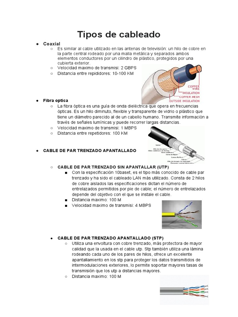 Tipos de Cableado | PDF