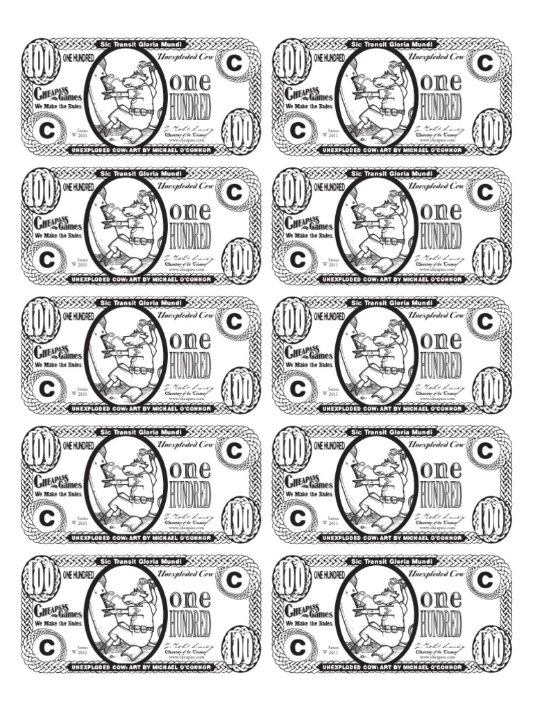 Unexploded Cow Free Edition Money | PDF