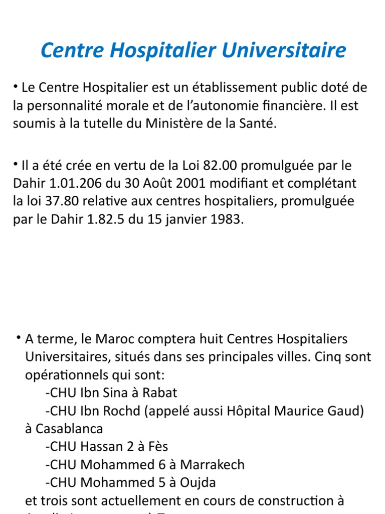 Centre Hospitalier Universitaire | PDF | Hôpital | Allaitement