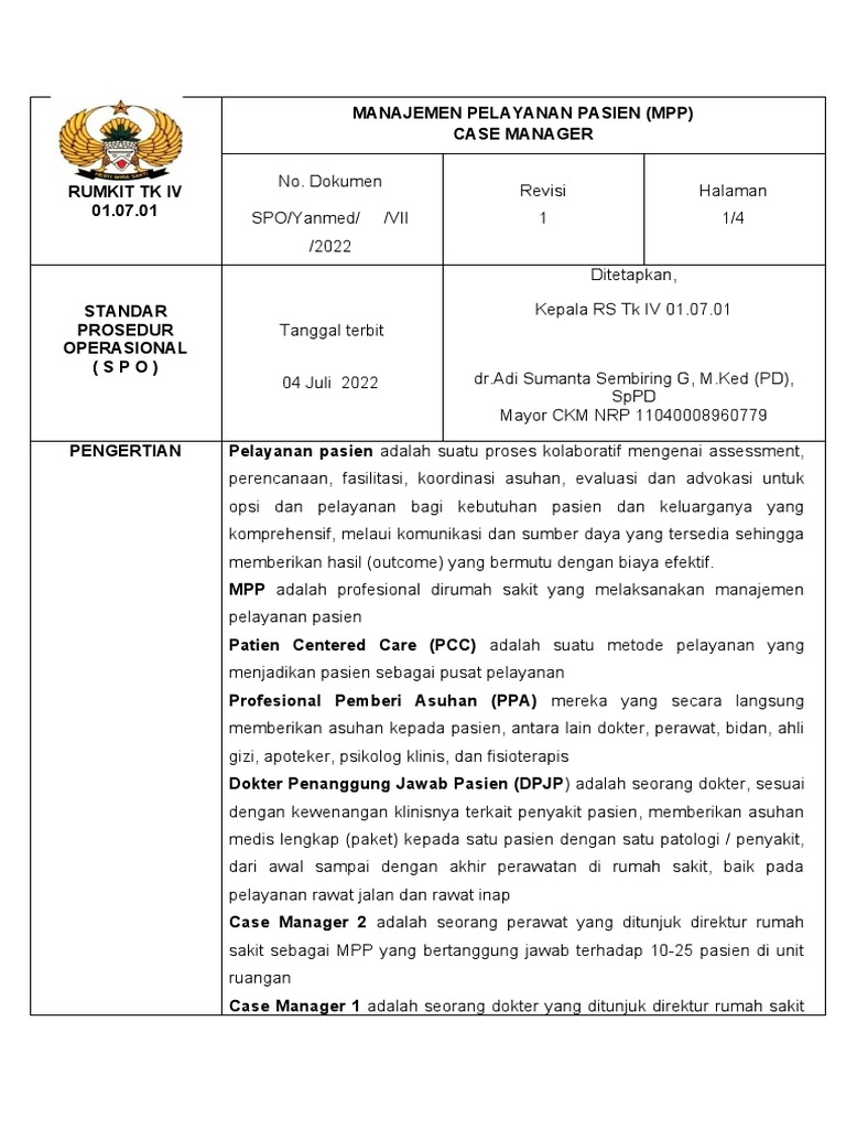 SPO CASE Manager | PDF