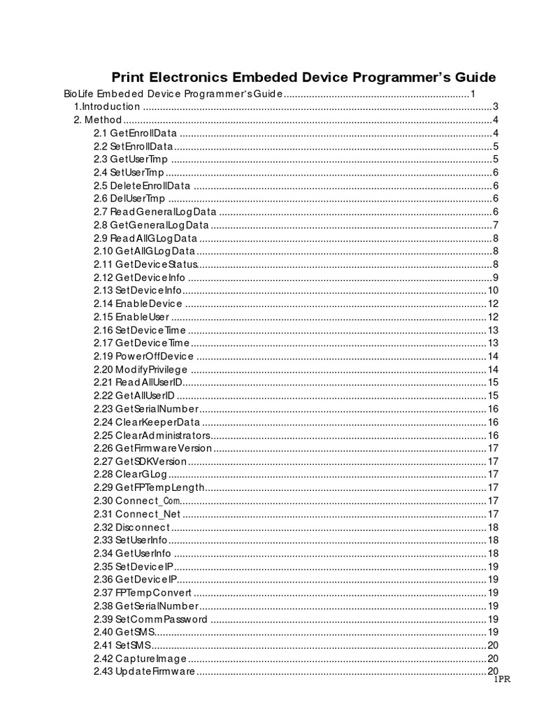 Biometric Device Sdk Programmers Guide 1 Pdf Boolean Data Type Parameter Computer