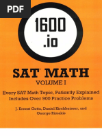 1600.io Digital SAT Math Orange Book Volume I & II (J. Ernest Gotta ...