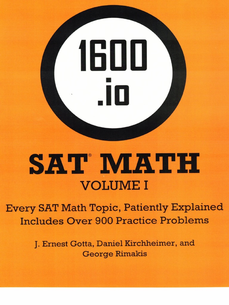 1600 Sat Math Orange Book Volume 1 | PDF
