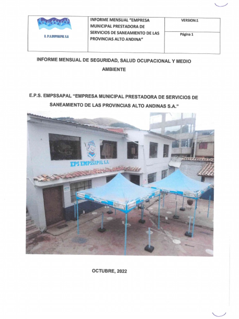 Informe Mensual Ssoma Octubre 2022 | PDF Informe Mensual Ssoma Octubre 2022 | PDF