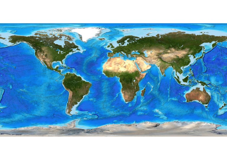 Physical Map of World | PDF