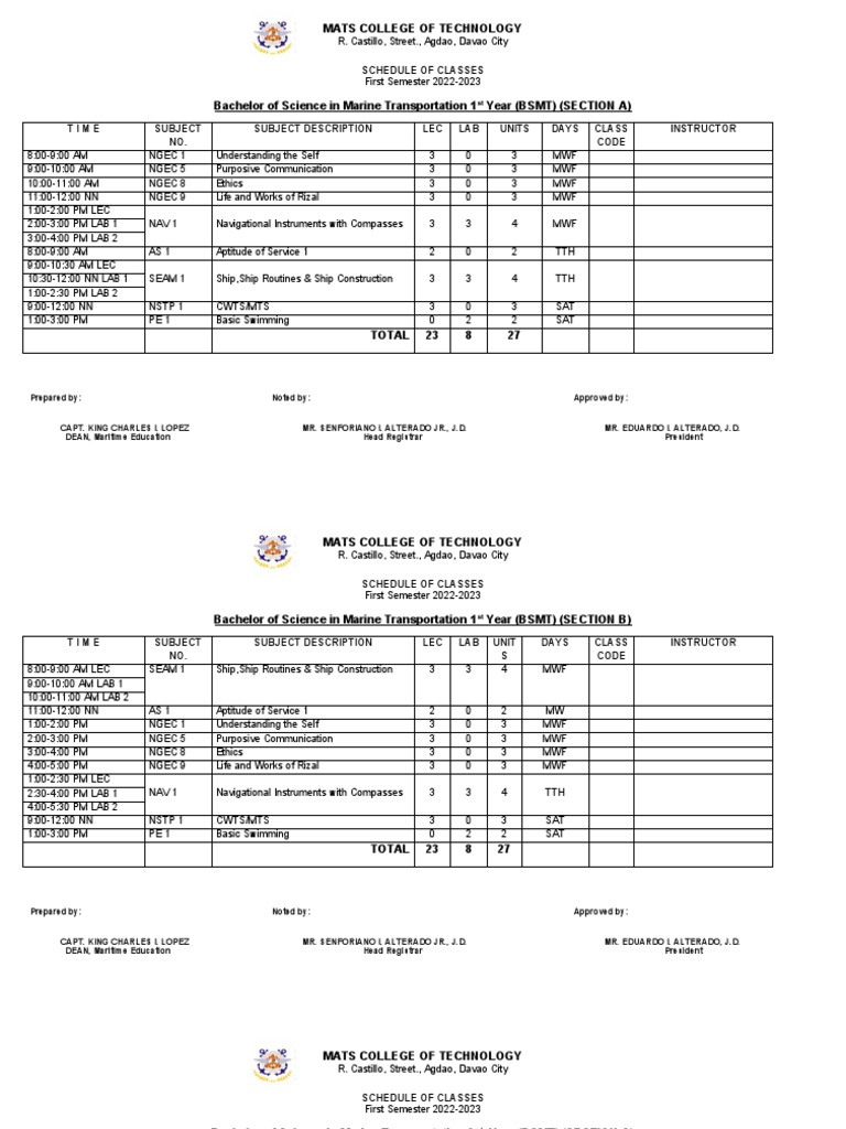 Bachelor of Science in Marine Transportation | Download Free PDF ...
