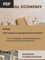 TCW Module 2 Section 1 Global Economy | PDF | Globalization | Money