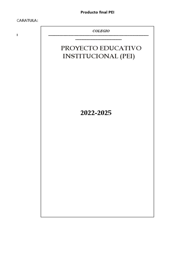 ESQUEMA DE PEI Ejemplo 2 | PDF