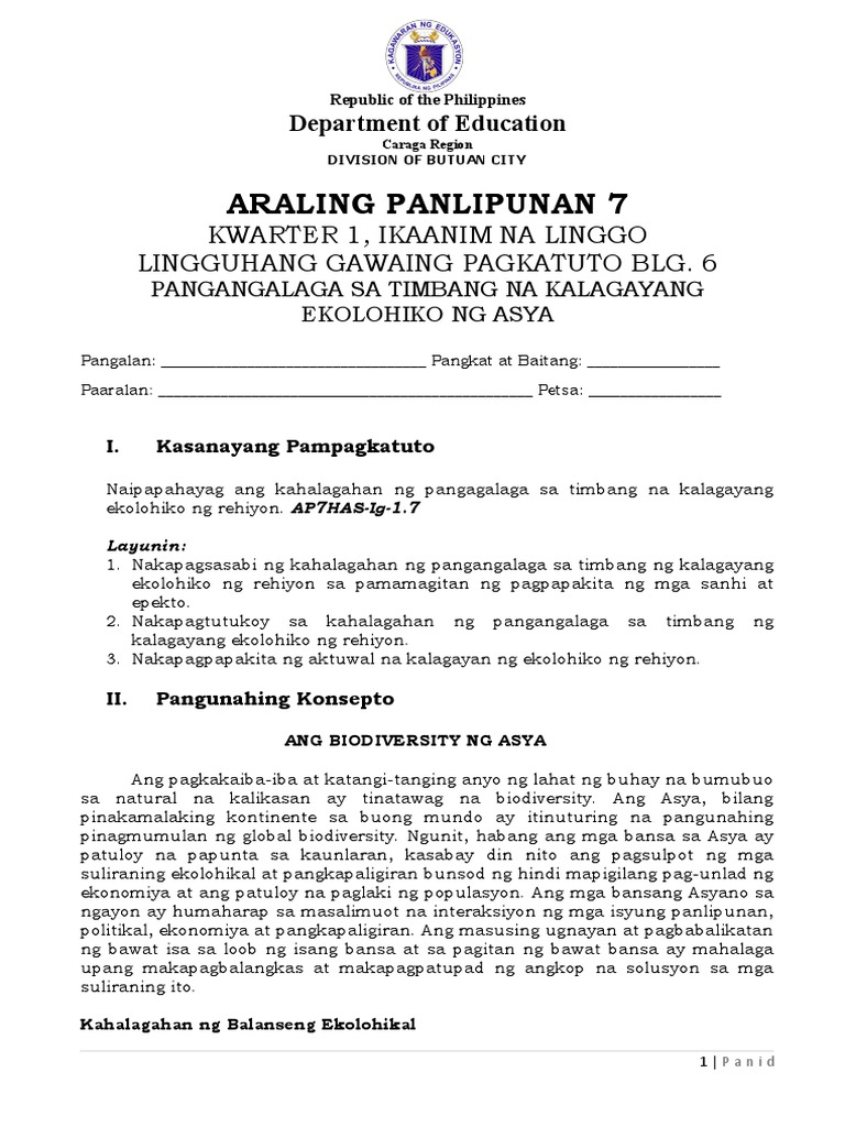 Ap7 Wlas Q1 W6 Migullas | PDF