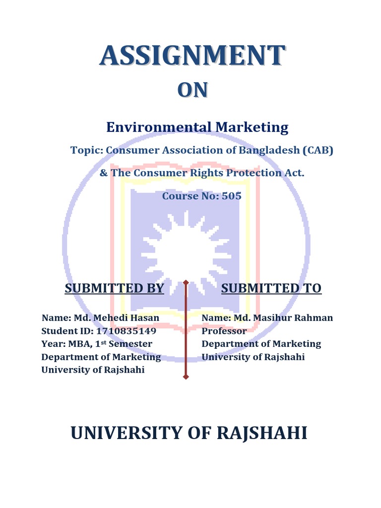 Assignment Cover. 1 | PDF | Business