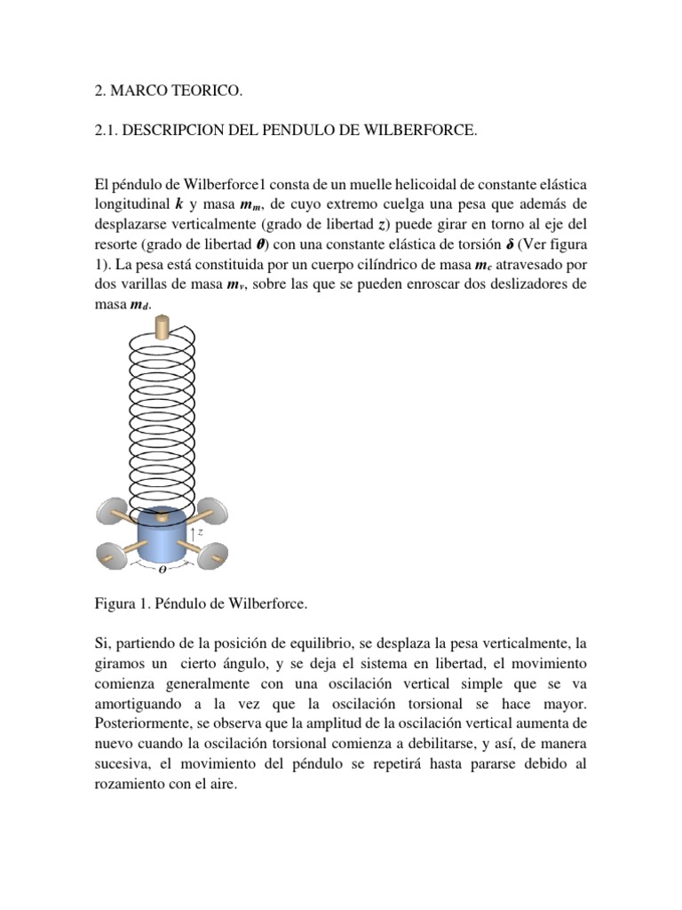 Pendulo de Wilberforce Melquis P. | PDF | Oscilación | Modo normal