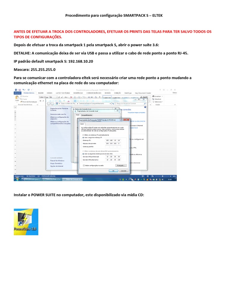 Procedimento para Configuração XML SMARTPACK S | PDF