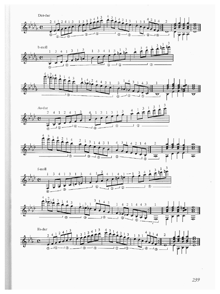 Scale For Guitar B Minor, D Sharp Major, e Sharp Major | PDF