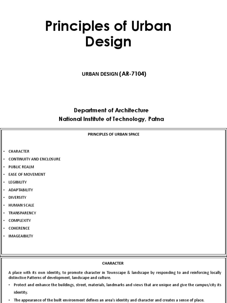 Principal of Urban Design | PDF | Street | Urban Design