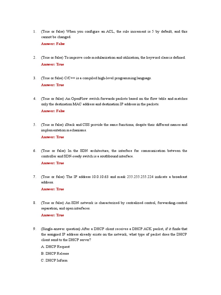 Final Exam B | PDF | Network Switch | Router (Computing)