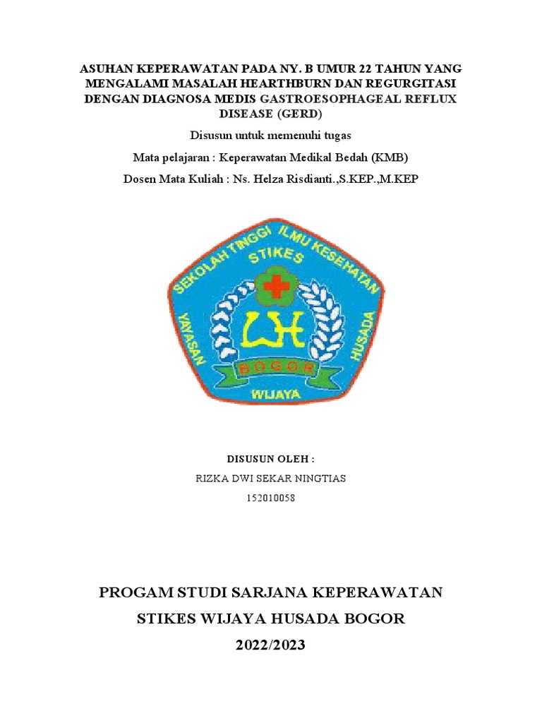 Asuhan Keperawatan Ny. B dengan GERD | PDF | Pengembangan Diri ...