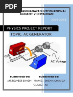 PHYsics Class12 Project Report Cbse 2020-2021 On Topic Ac Generator ...