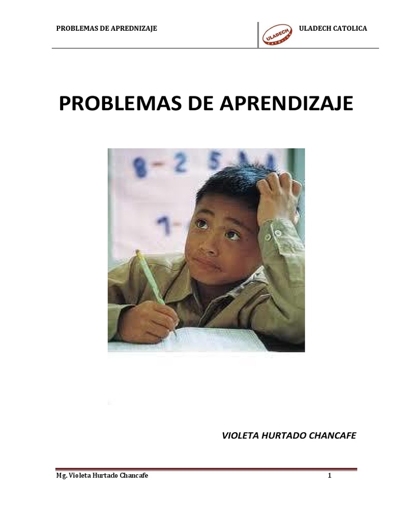 Libro Problemas de Aprendizaje | PDF | Aprendizaje | Desorden ...