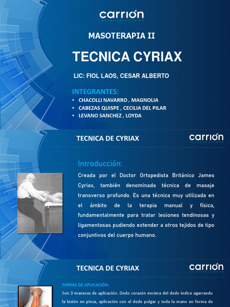 Tecnica de Cyriax | PDF | Músculo esquelético | Masaje