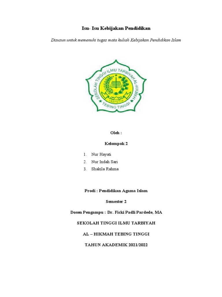 Isu Isu Kebijakan Pendidikan | PDF