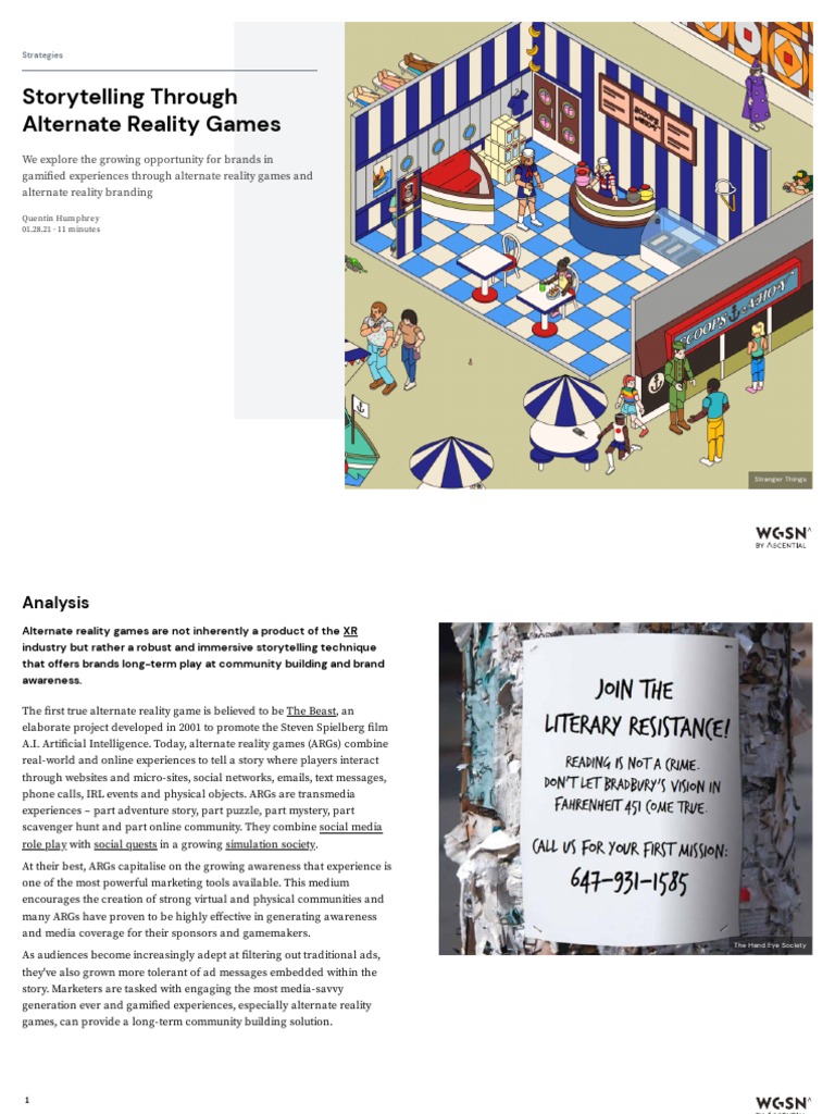 Storytelling Through Alternate Reality Games | PDF