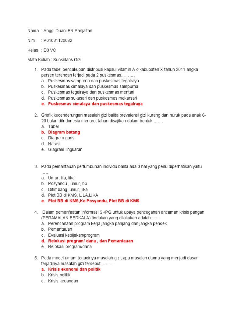 TUGAS SURVEILANS Anggi Duani BR - Panjaitan | PDF