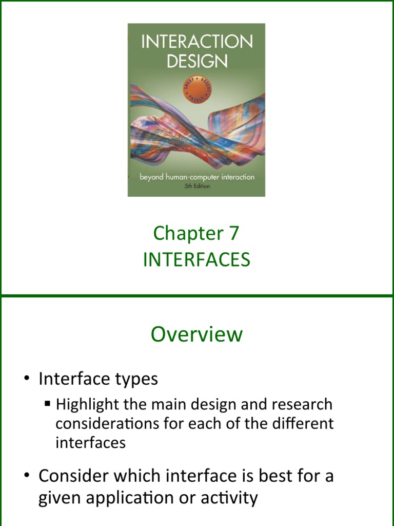 7 Bab7 Interfaces | PDF | Menu (Computing) | Virtual Reality