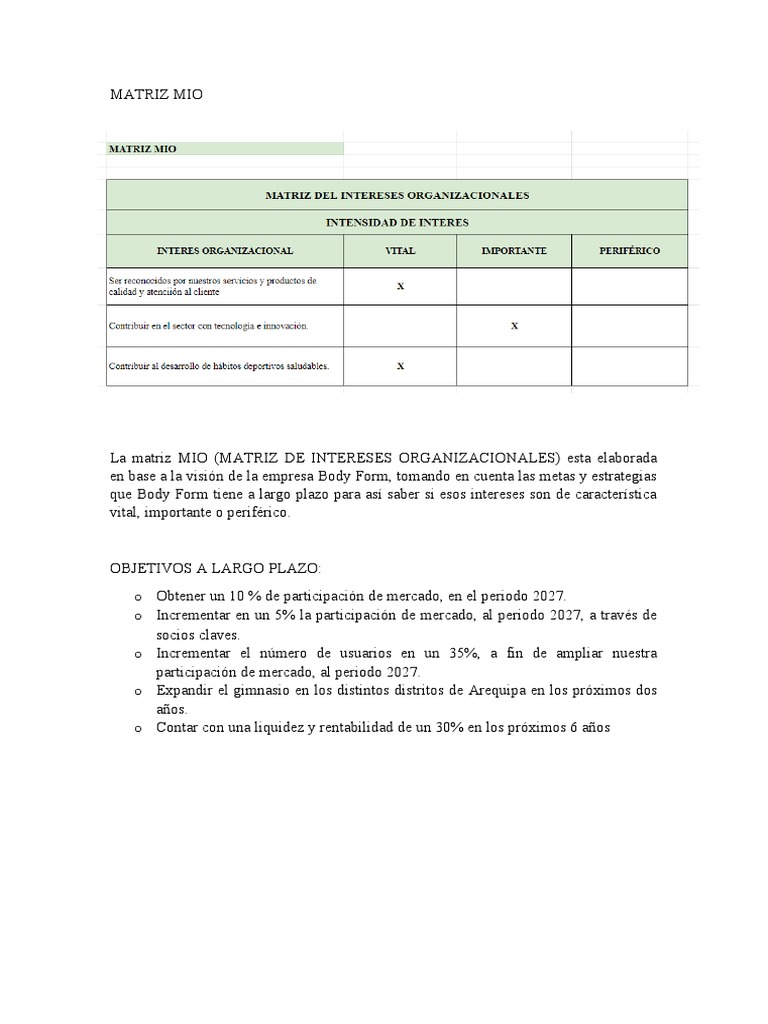 Matriz Mio y BCG Parte Flavia | PDF | Crecimiento personal y profesional